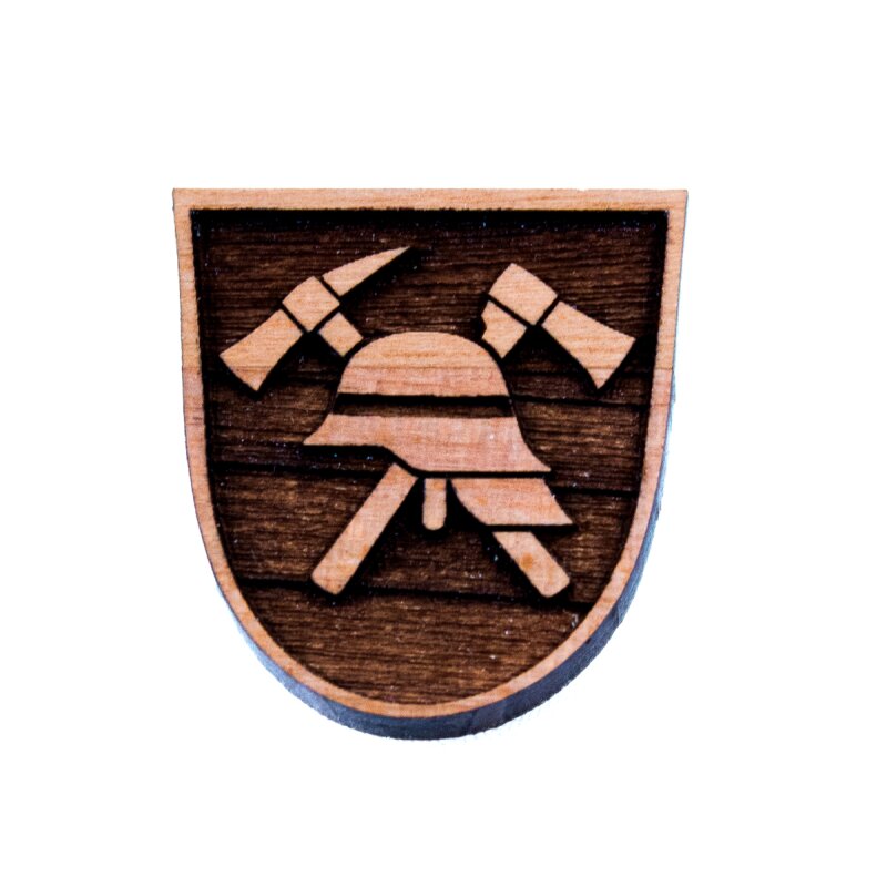 Trachtenpin, Uniformpin Feuerwehr - Helm-Axt